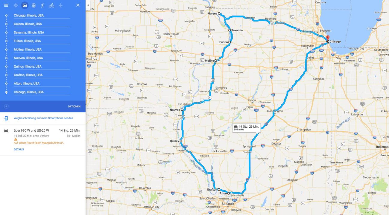 Great River Road Illinois - Roadtrip entlang des Mississippi